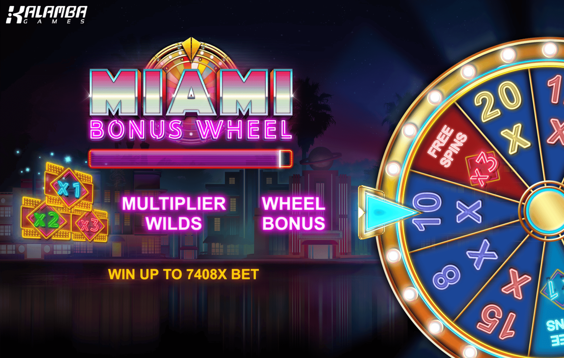Miami Bonus Wheel Free Slots in Demo » from Kalamba Games